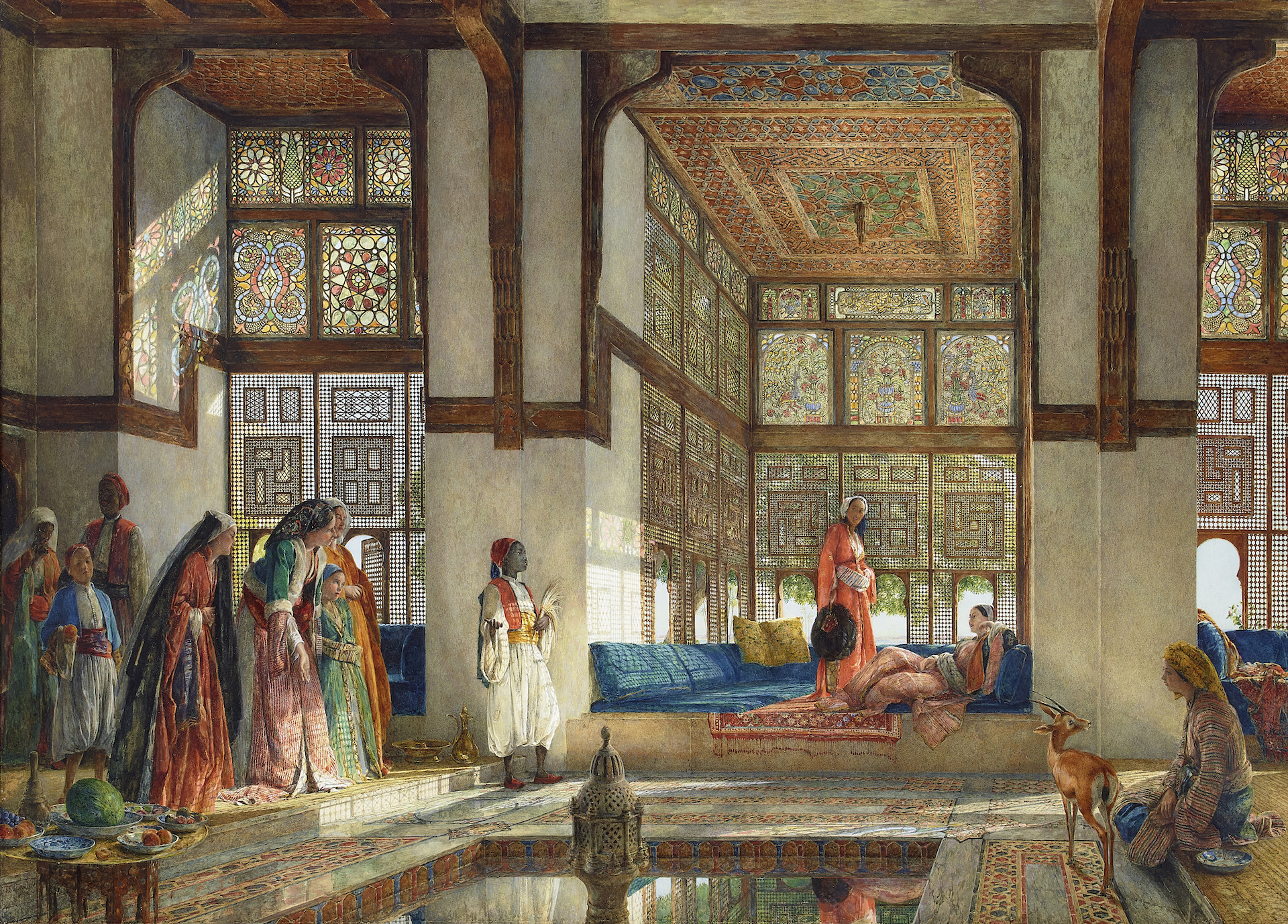 A reception in the harem, l'acquerello di John Frederick Lewis va in ...