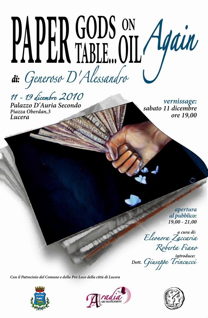 Generoso D’Alessandro - Paper Gods on Tabl…Oil Again - exibart.com