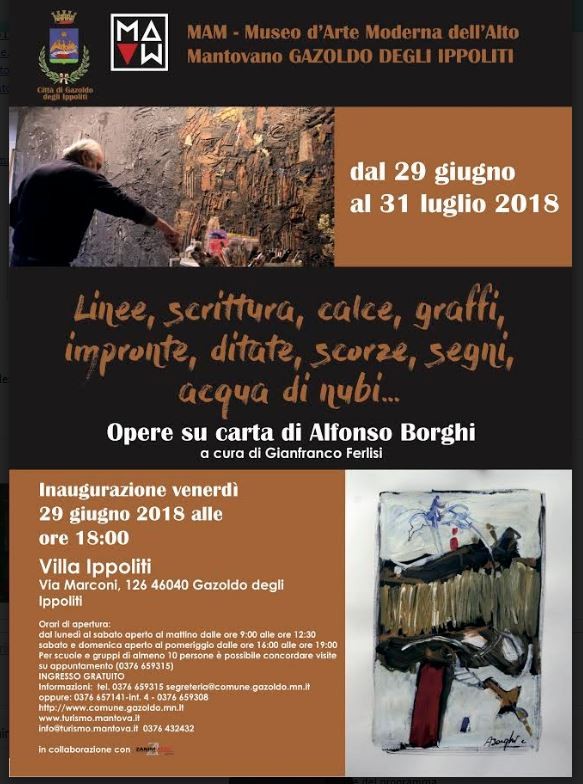 Alfonso Borghi - Linee, scrittura, calce, graffi, impronte, ditate ...